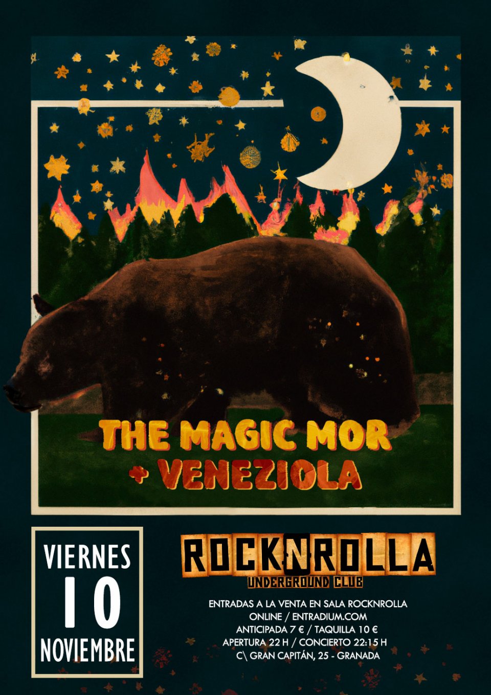 The Magic Mor + Veneziola. Concierto en Rocknrolla, Granada 2023 ...