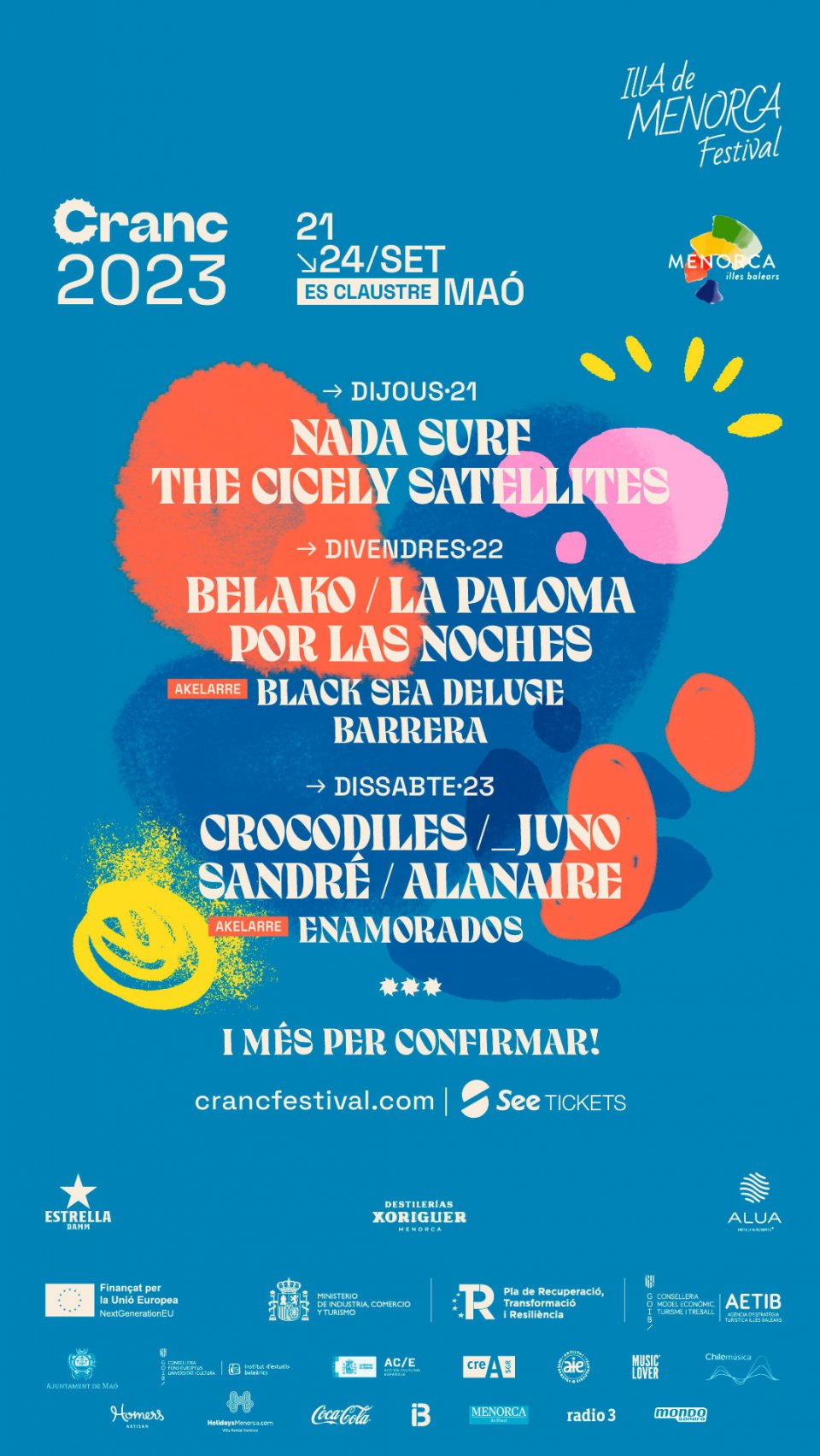 Conciertos del Festival Cranc Illa de Menorca Festival 2023 ...